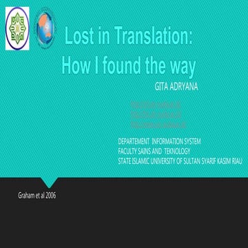 Lost in translation | PPT