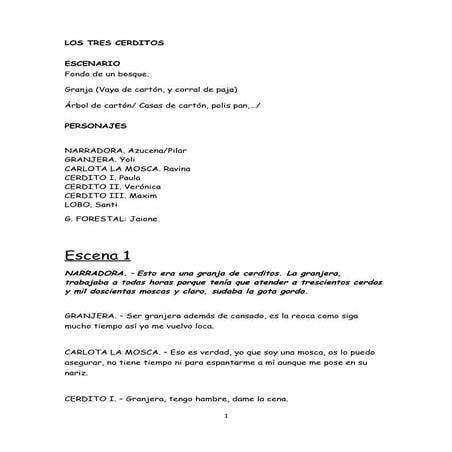 CUENTO "LOS TRES CERDITOS" | PDF