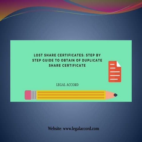 Lost Share Certificates PPT