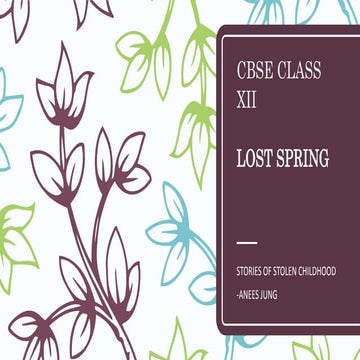 Lost spring | PPTX