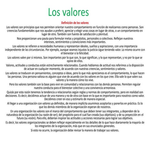 Los valores como referencias de la reflexión y | PPTX
