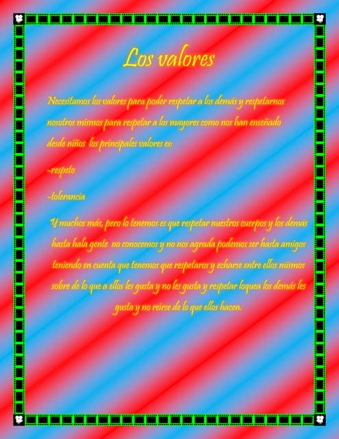 Los valores | PPT