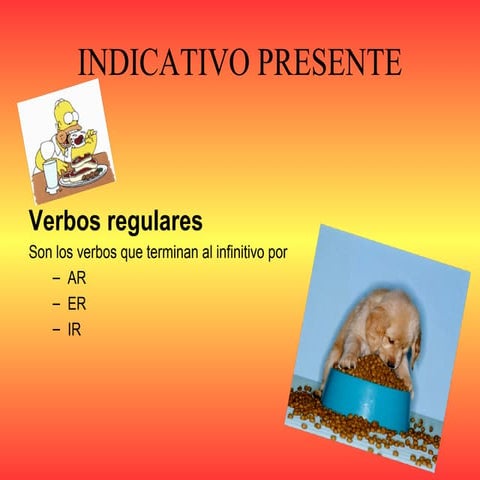 Los verbos en presente indicativo | PPT