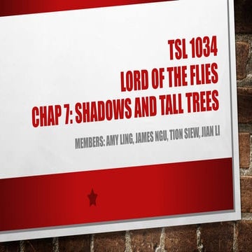 LORD OF THE FLIES CHAPTER 7 REVIEW POWERPOINT | PPTX