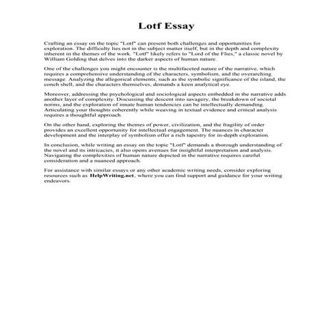 Lord Of The Flies Fear Essay.pdf