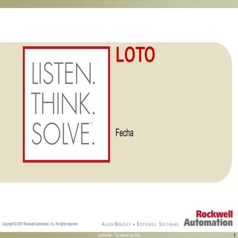 LOTO.ppt maquinaria y equipo manejo y operacion | PPT