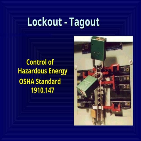 lockout tagout - energy isolation technology | PPT