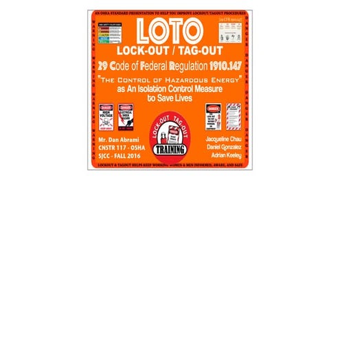 An OSHA Lock-Out & Tag-Out (LOTO) Presentation | PDF