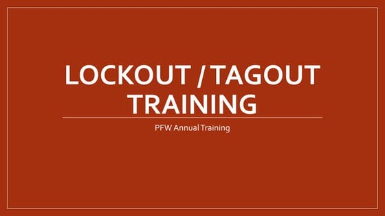 LOTO Training.ppt | Technology & Computing