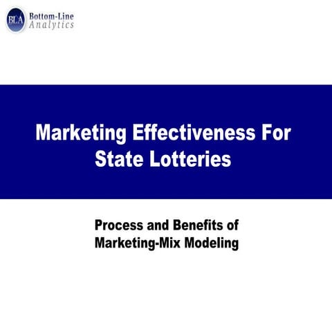 Lottery marketing effectiveness case study | PDF