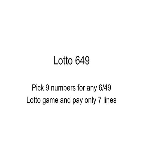 Lotto 649 | PPT