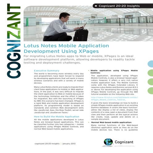 Lotus Notes Mobile Application Development Using XPages | PDF