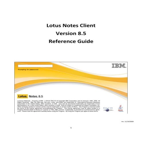 Lotusnotesv85referenceguide | PDF
