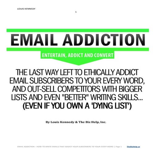 Louis Kennedy Chukwuka - Email Addiction (Clients Oasis) | PDF