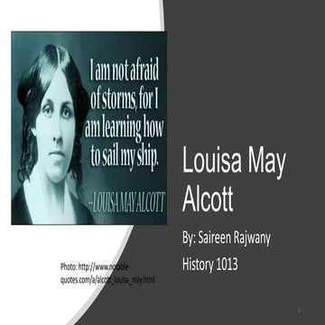 Louisa may alcott presentation | PPTX