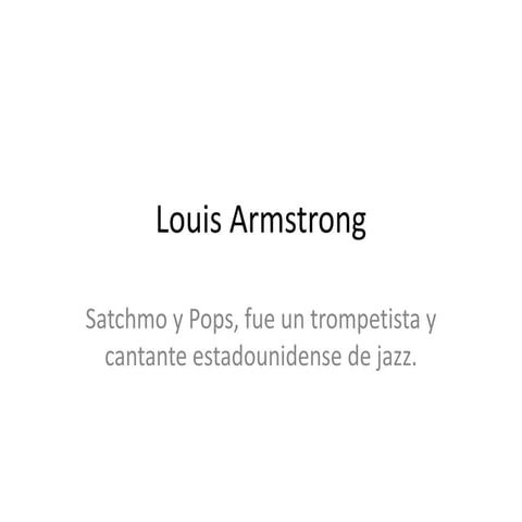 Louis armstrong | PPT