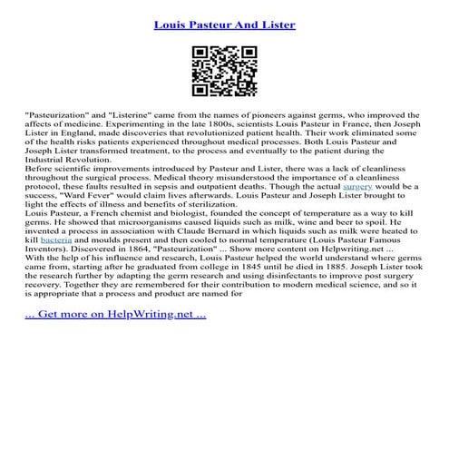 Germ Theory Of Disease By Robert Koch And Louis Pasteur | PDF