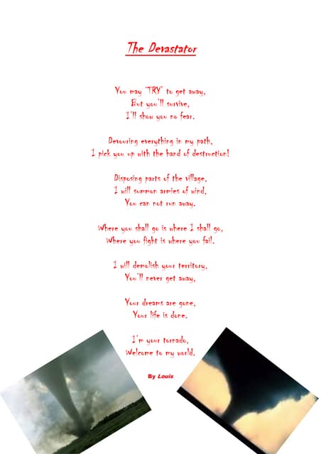 Callum's hurricane poem