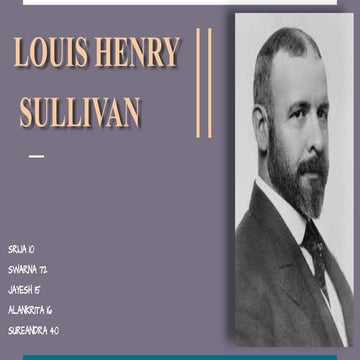 Louis sullivan | PDF