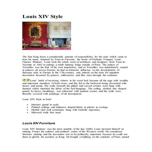 Louis xiv style | DOC