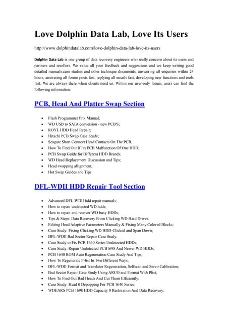 Dolphin Latest Data Recovery Tools and Features 2024 | PDF