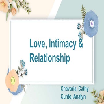 Love-Intimacy-Passion PPT for Ge elective 3 subject | PPTX
