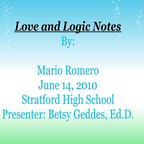 Love and logic | PDF