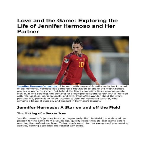 Love and the Game_ Exploring the Life of Jennifer Hermoso and Her ...