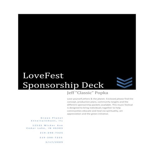 Love Fest Sponsorship Deck | DOCX