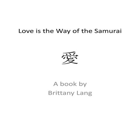 Love is the way of the samurai | PDF