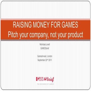 How to Pitch Your Game | PDF