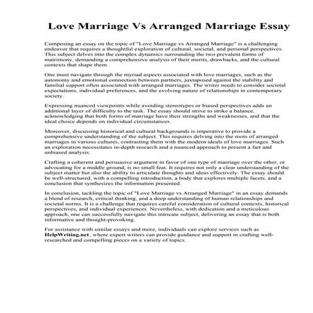 Love Marriage Vs Arranged Marriage Essay.pdf