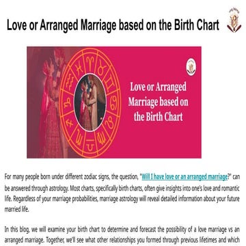 _Love or Arranged Marriage based on the Birth Chart.pptx