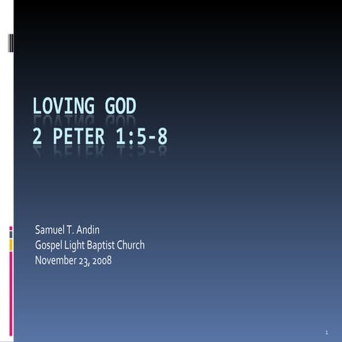 Loving God | PPT