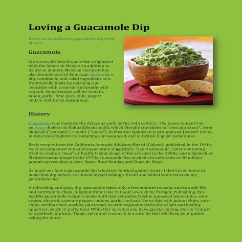 How to make a perfect guacamole | PPTX