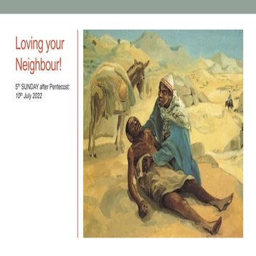 Luke 10 27 love your neighbor as yourself power point church sermon | PDF