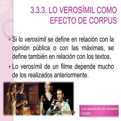 Lo verosímil como efecto del corpus | PPTX