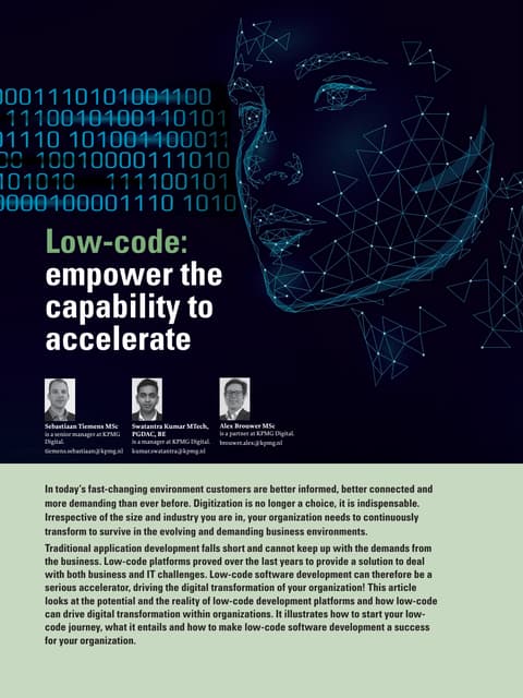 Decoding Low-Code/No-Code: The Evolution of Software Development | PDF