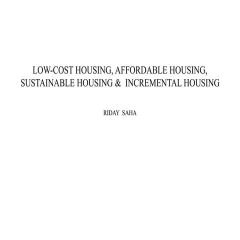 Aranya Low Cost Housing | PDF