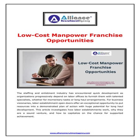 Why Manpower Franchise Opportunities Are Thriving Now | PDF