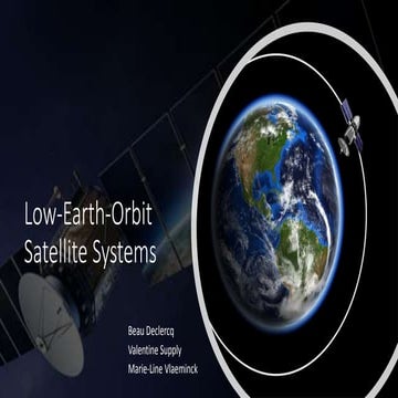 Low earth-orbit satellite systems | POTX