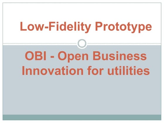 Low fidelity prototype | PPT