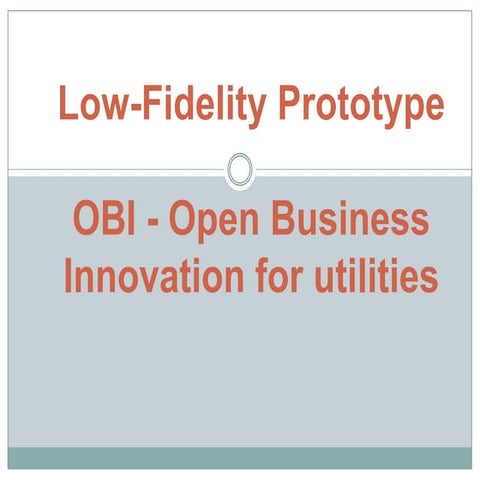 Low fidelity prototype | PPT