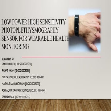 Low-Power, High-Sensitivity PPG Sensor for Wearable Health Monitoring ...