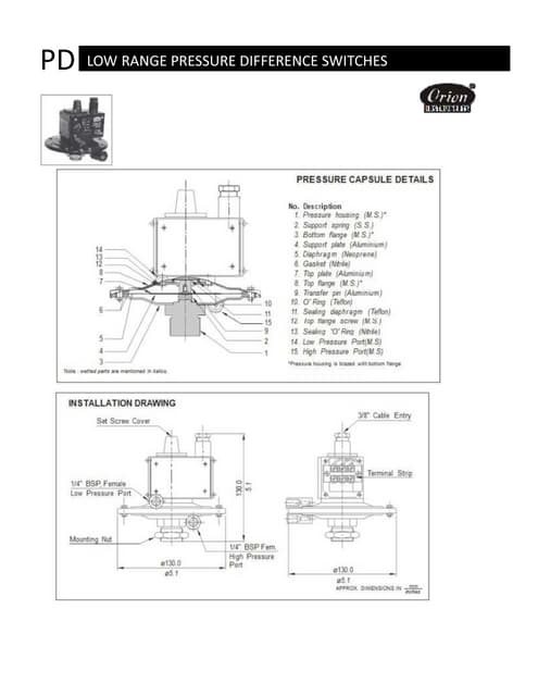 Flameproof High Range DP Switch FC series | PDF | Home Appliances ...