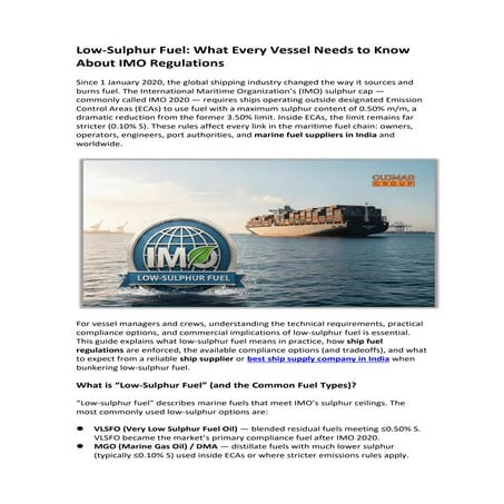 Low-Sulphur Fuel What Every Vessel Needs to Know About IMO Regulations.pdf