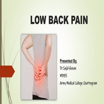 Low BACK PAIN | PPTX