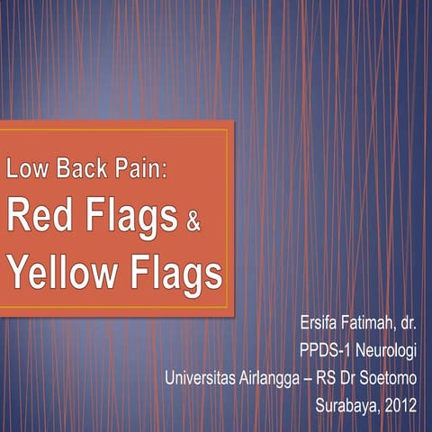 Low back pain, flags | PPTX