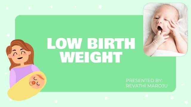 Low birth weight | PPTX