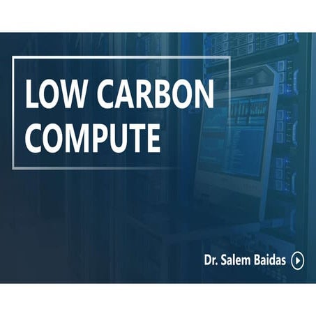 Low Carbon Compute | PDF